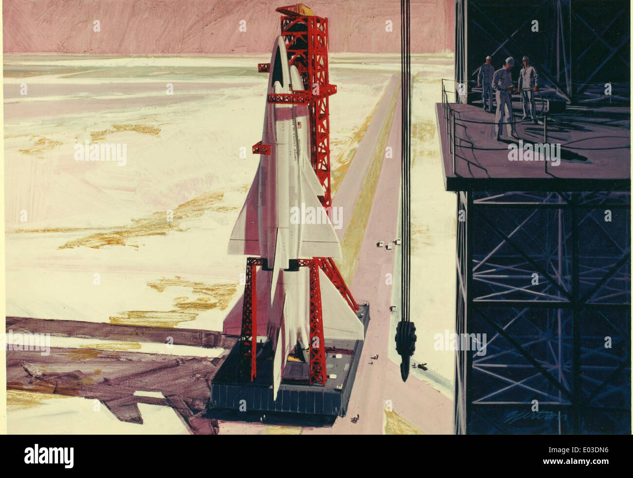 This glossy photo captures a Space Shuttle fly-back booster from the ...