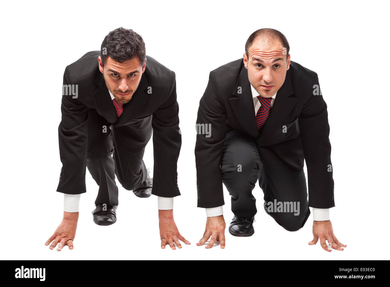 Male runners starting position Cut Out Stock Images & Pictures - Alamy