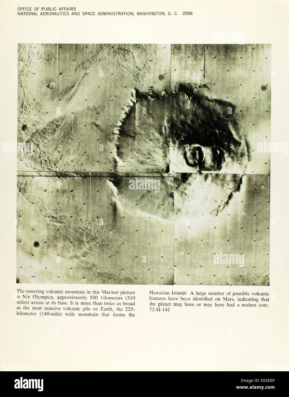 A glossy photo of the Mariner spacecraft, part of NASA's series of ...