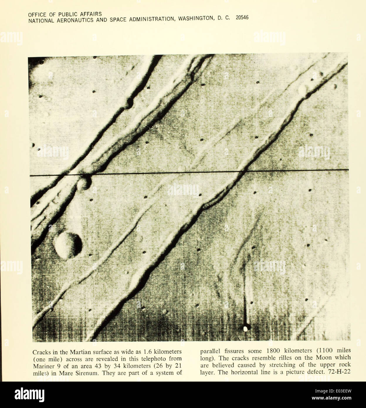 This glossy photo from NASA captures a Mariner spacecraft, a series of ...