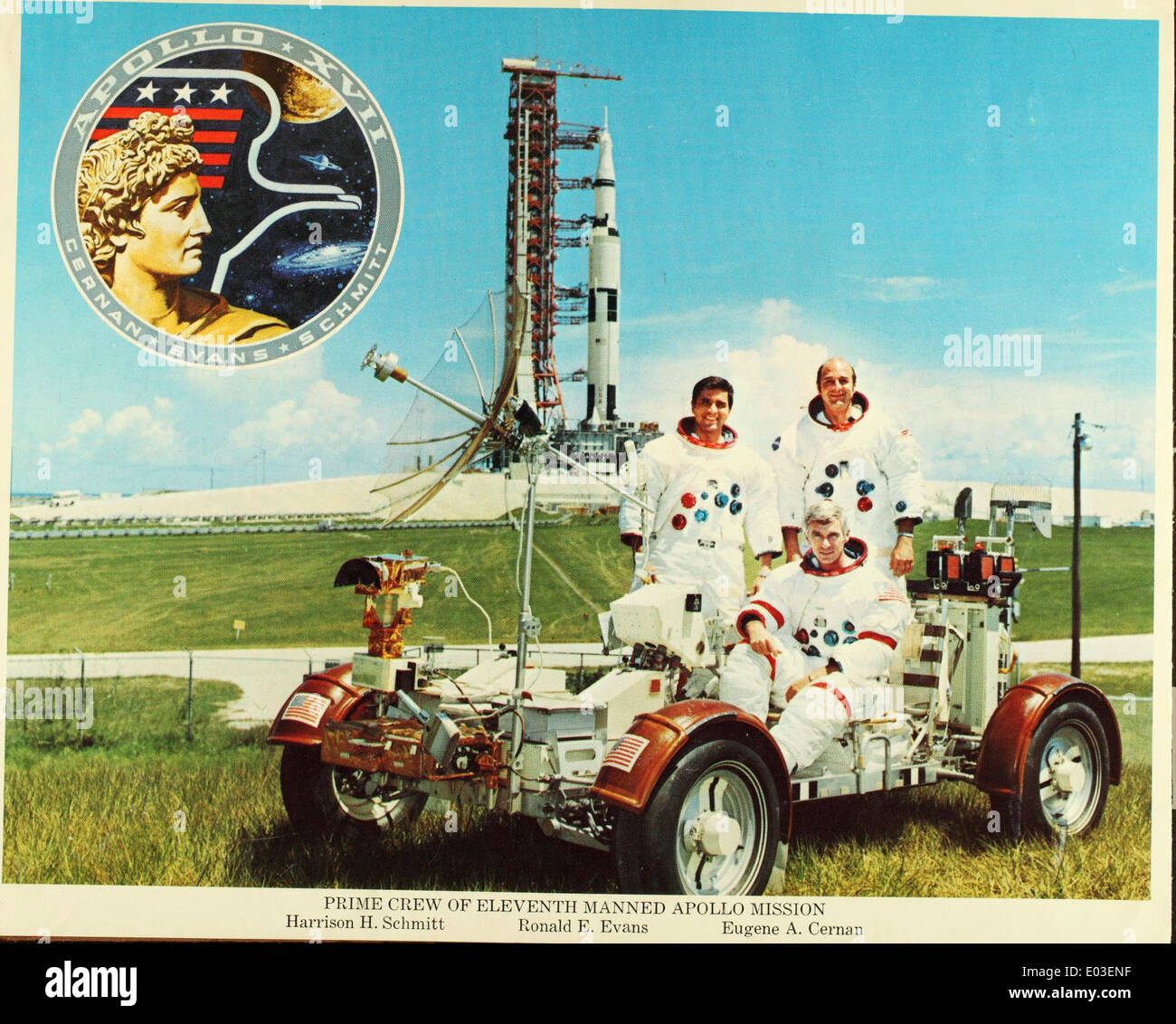 A glossy photo of the Lunar Rover, used during the Apollo missions on ...