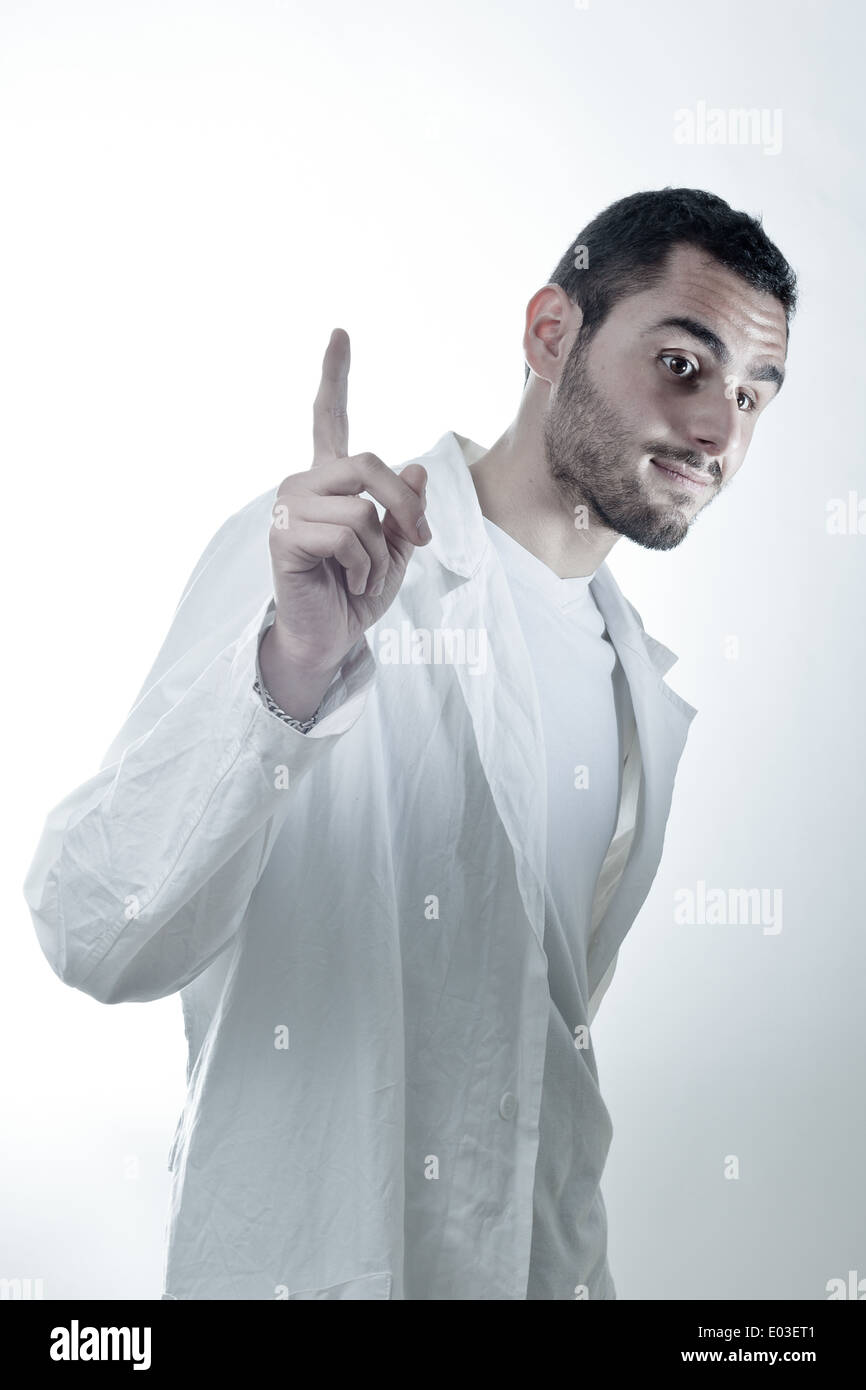 Doctor questioning young male hi-res stock photography and images - Alamy