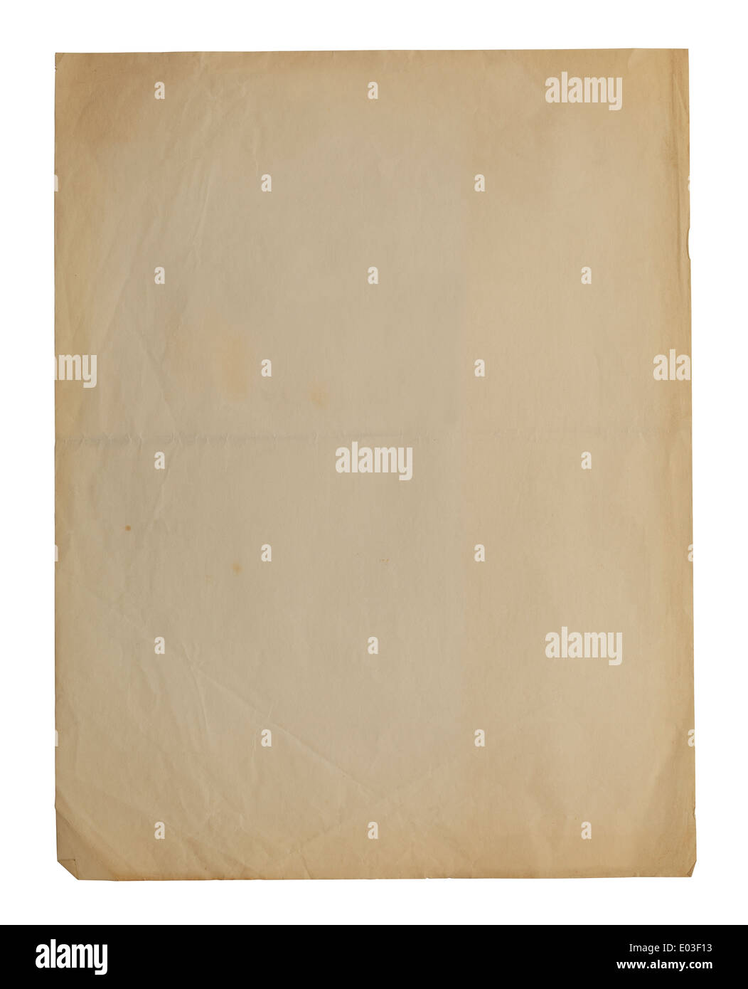 Old White Paper with Aged Edges Isolated on White Paper Stock Photo - Alamy