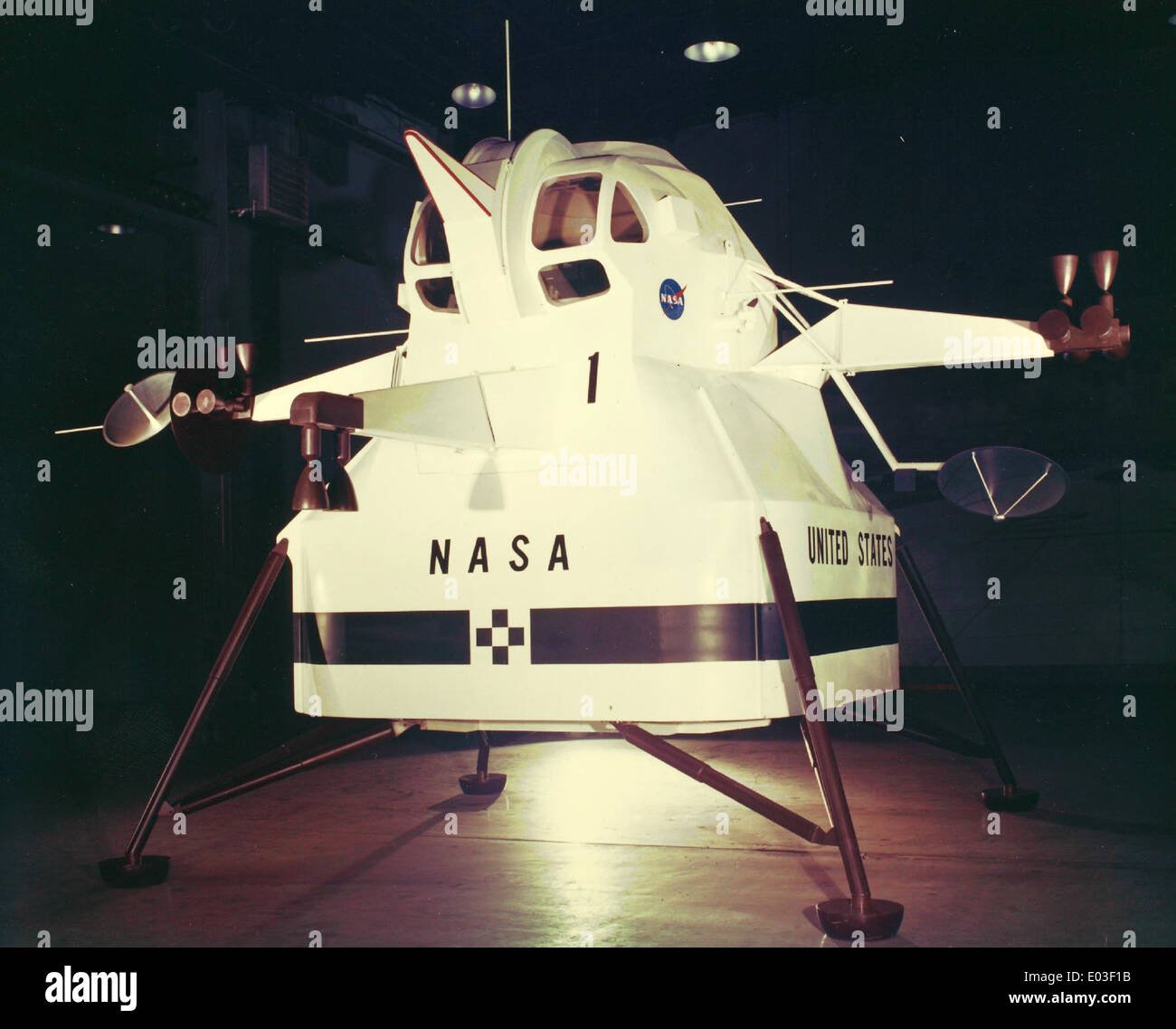 This glossy photo shows the General Dynamics Lunar Excursion Module ...