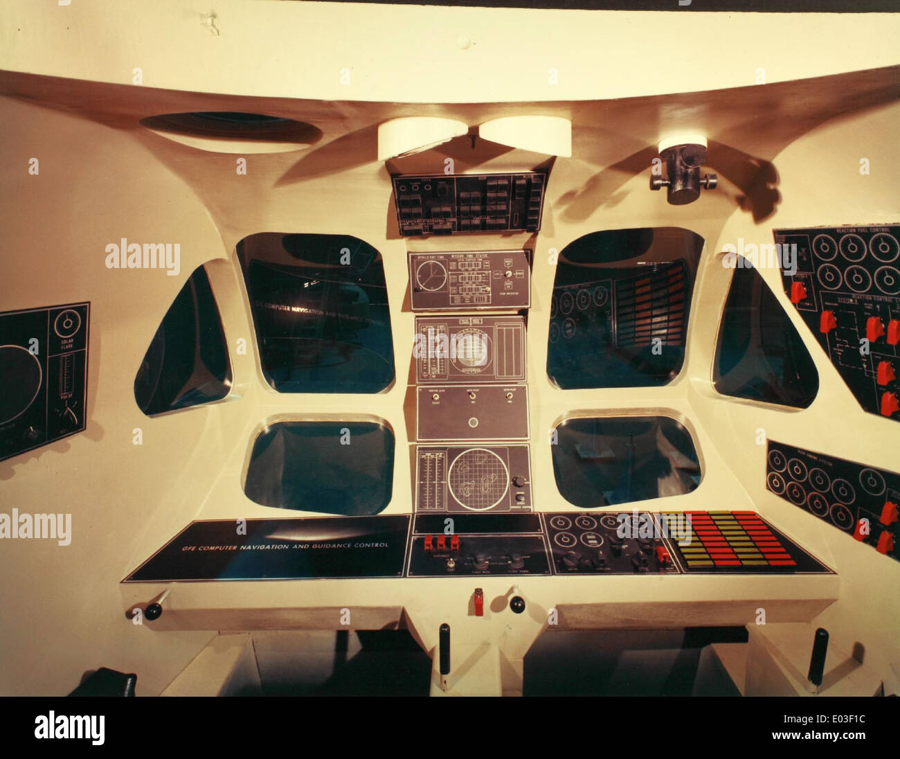 This glossy photo showcases a mock-up of the Lunar Excursion Module ...