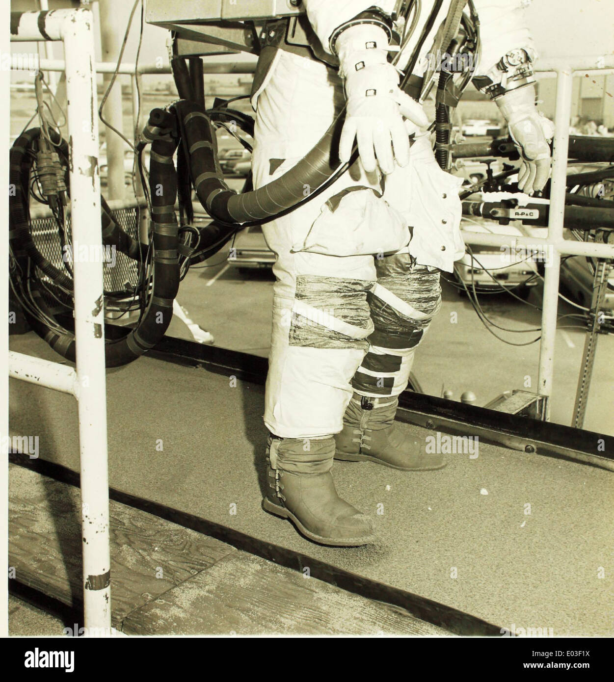 This glossy photo showcases NASA's space suits, used by astronauts for ...