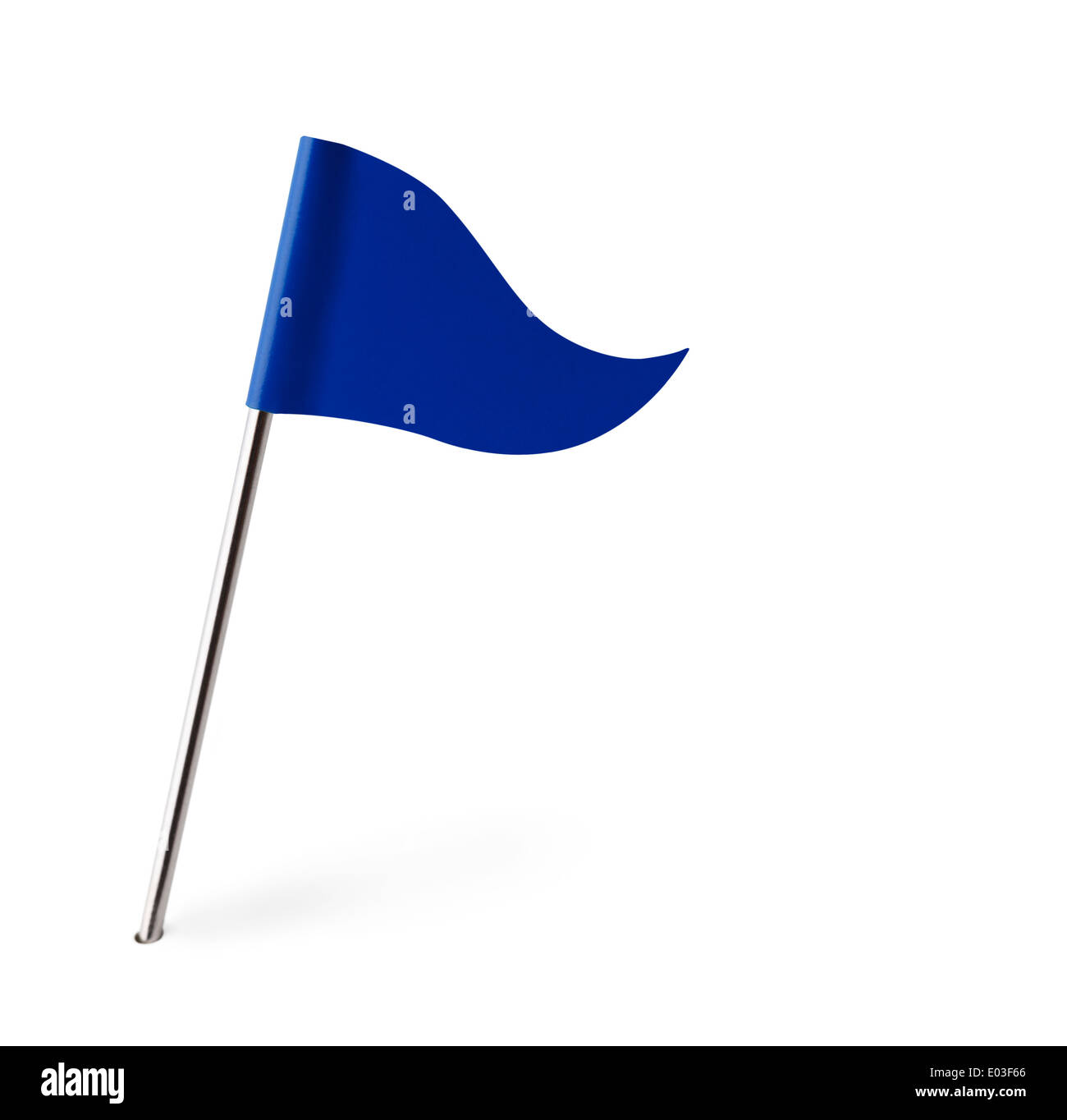Blue Golf Flag Isolated on White Background Stock Photo - Alamy
