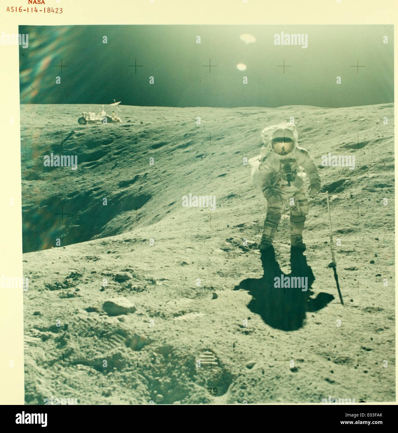 This glossy photo from NASA captures a detailed view of the Moon ...