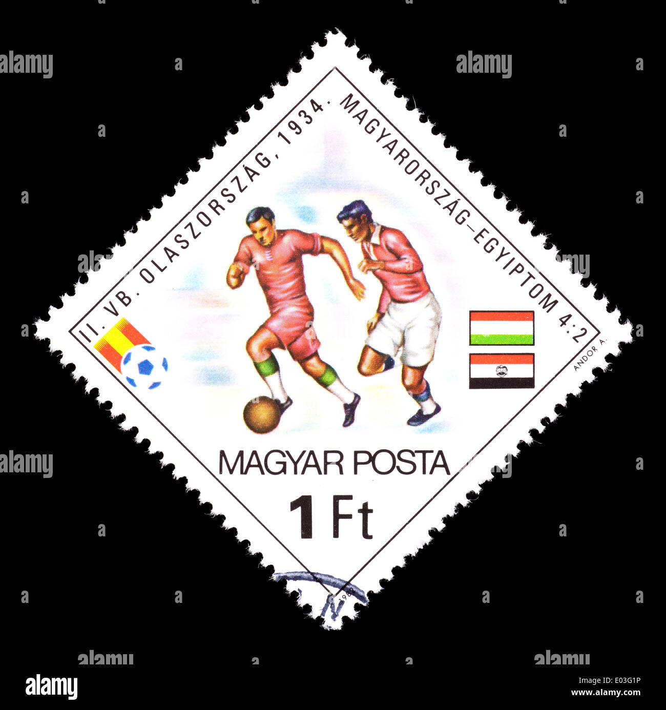 Hungary stamp football soccer hi-res stock photography and images - Alamy