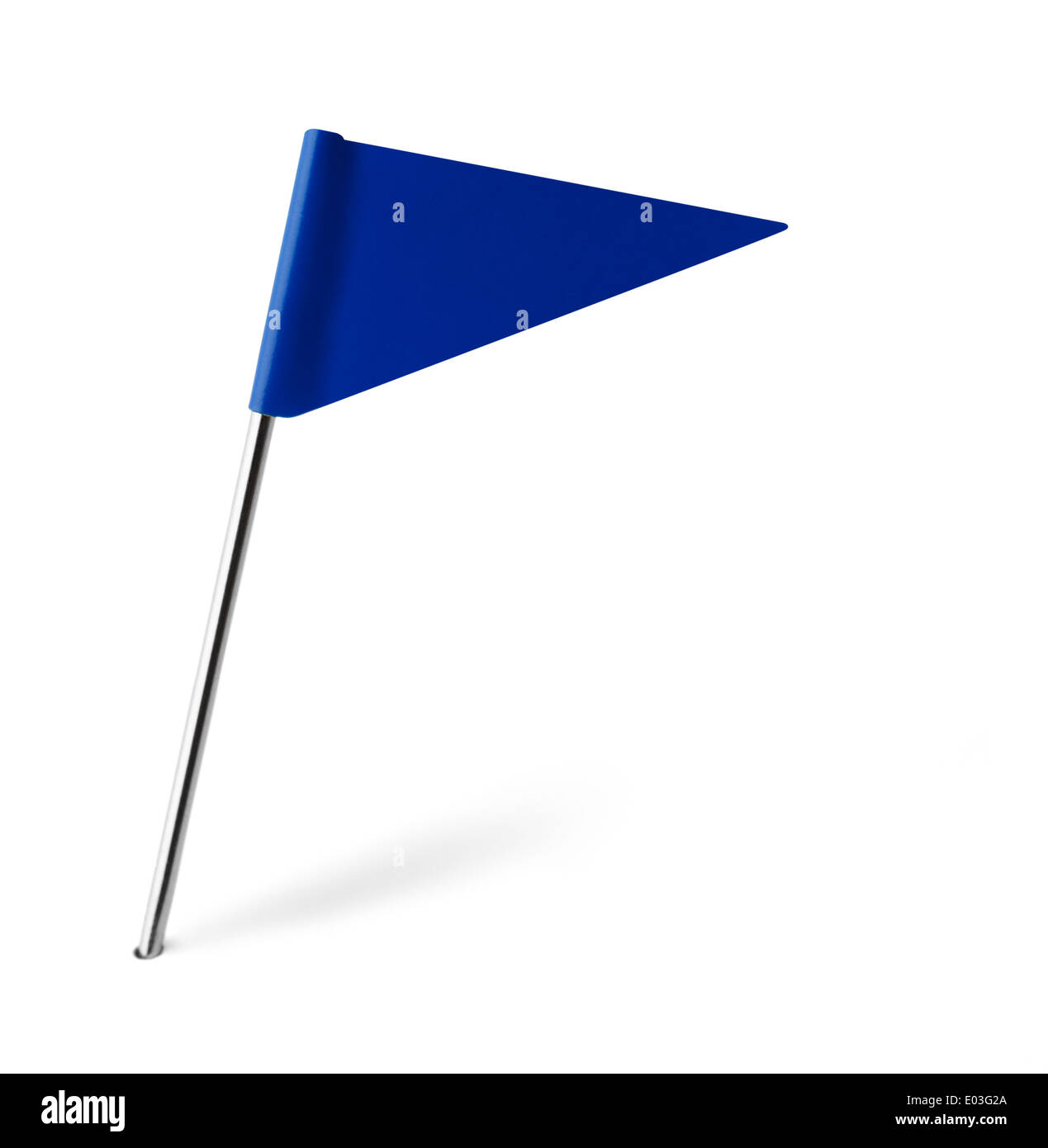 Blue Triangle Flag Isolated on White Background Stock Photo - Alamy