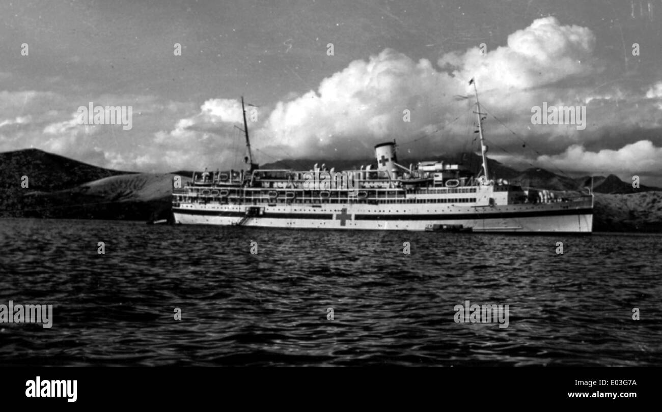 This image portrays a hospital ship in naval service, reflecting the ...