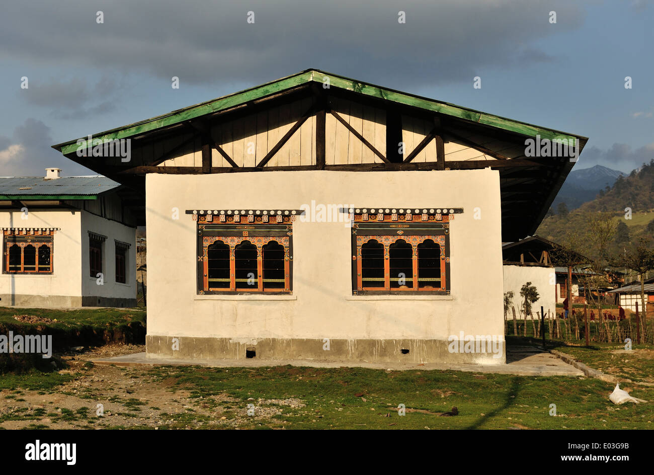 Traditional house, village of Sakteng on Merak Sakteng trek, Eastern ...