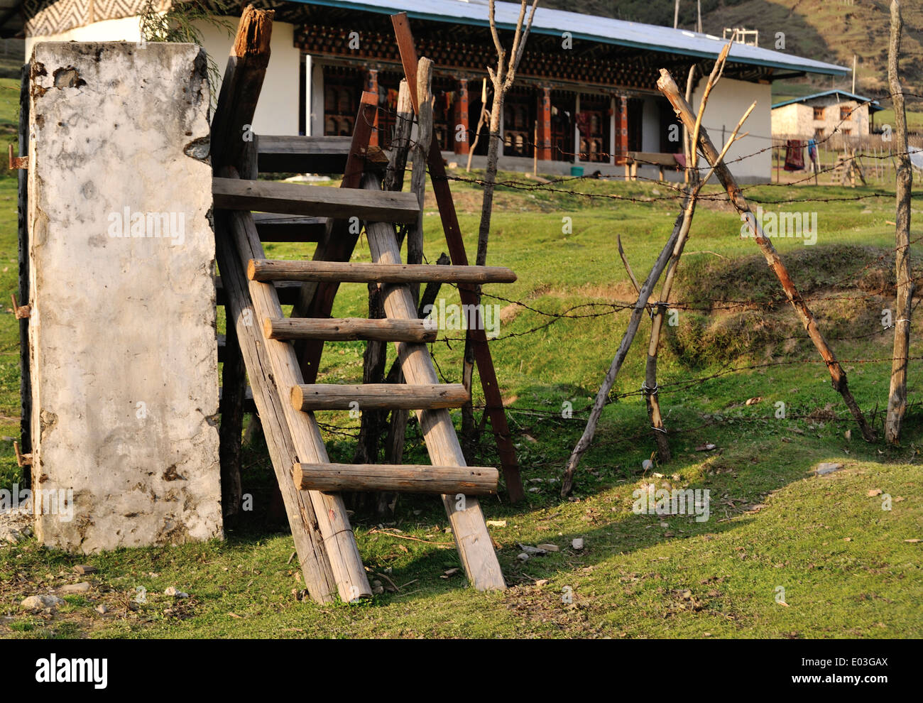 Ladder over fence hi-res stock photography and images - Alamy