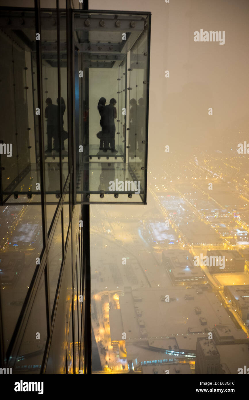 Sears Tower Glass Box Night