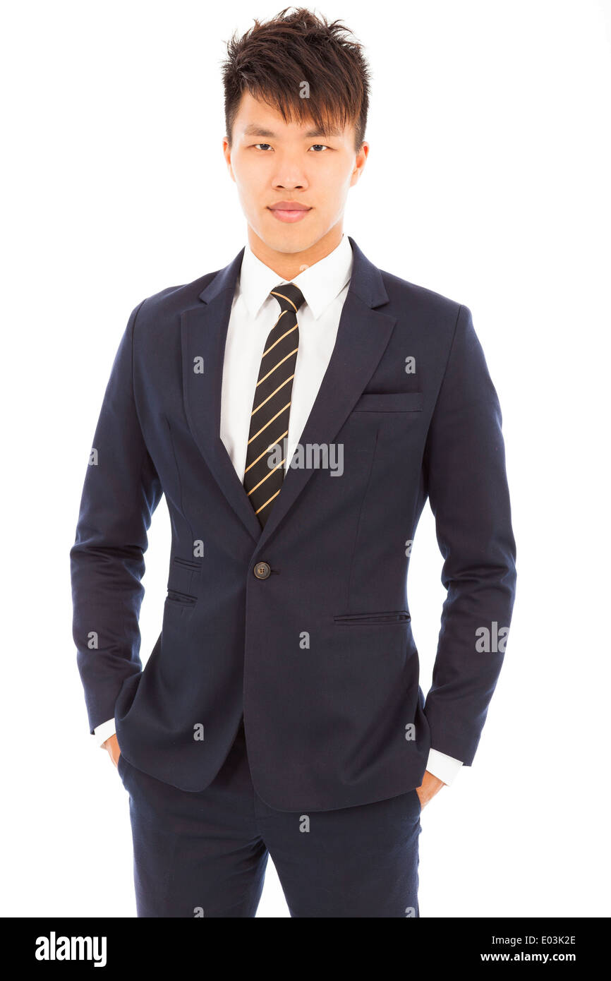 young businessman isolated on white Stock Photo - Alamy