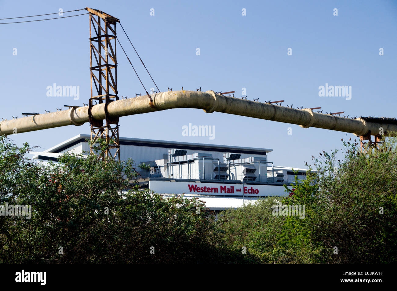 Large areal pipe from the Steel Works and South Wales Echo Western Mail ...