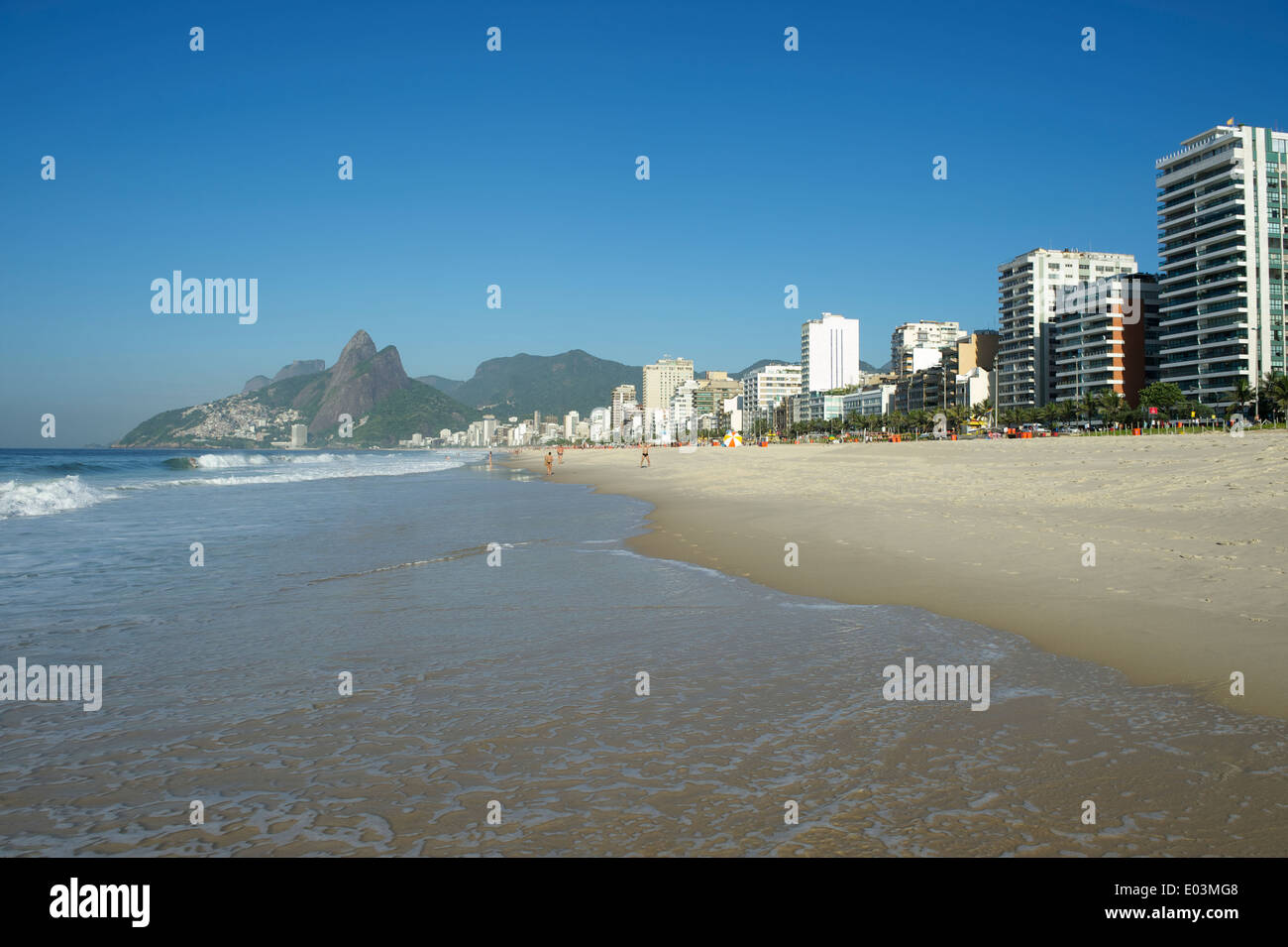 Rio de Janeiro Ipanema Beach Brazil with Two Brothers Dois Irmaos ...