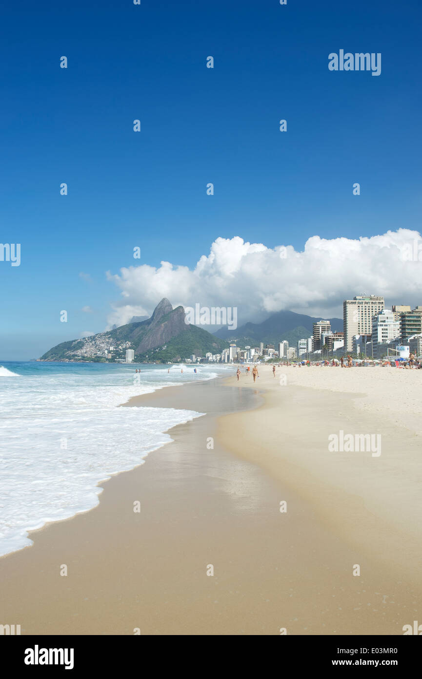 Rio de Janeiro Ipanema Beach Brazil with Two Brothers Dois Irmaos ...