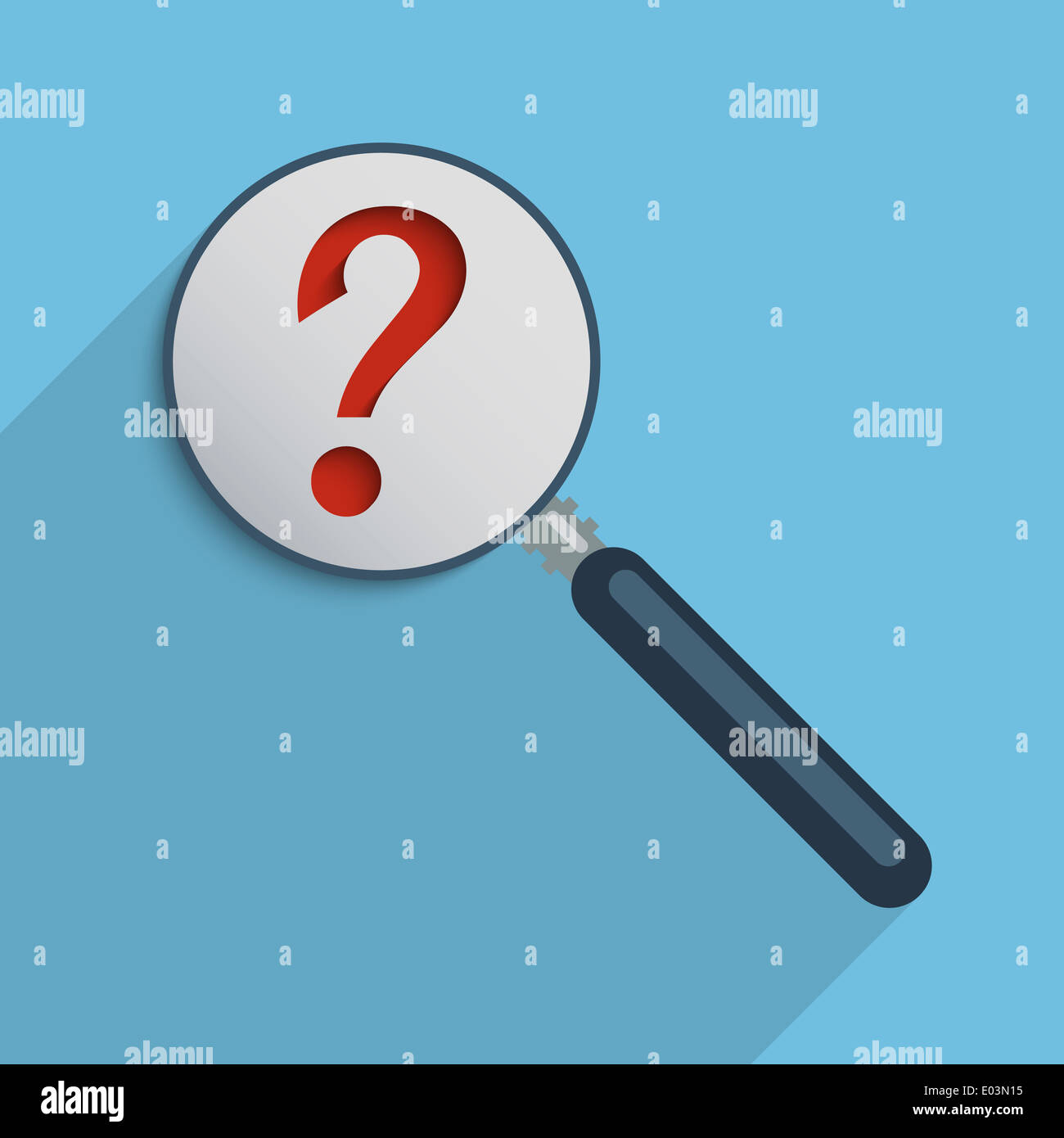 Concept for finding solutions, decision making and solve problems. Flat ...