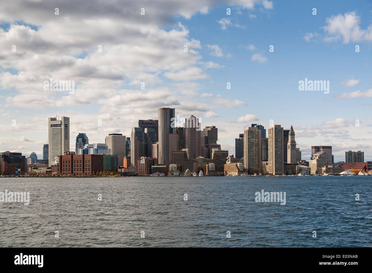 Boston skyline from Boston Inner Harbour Stock Photo - Alamy
