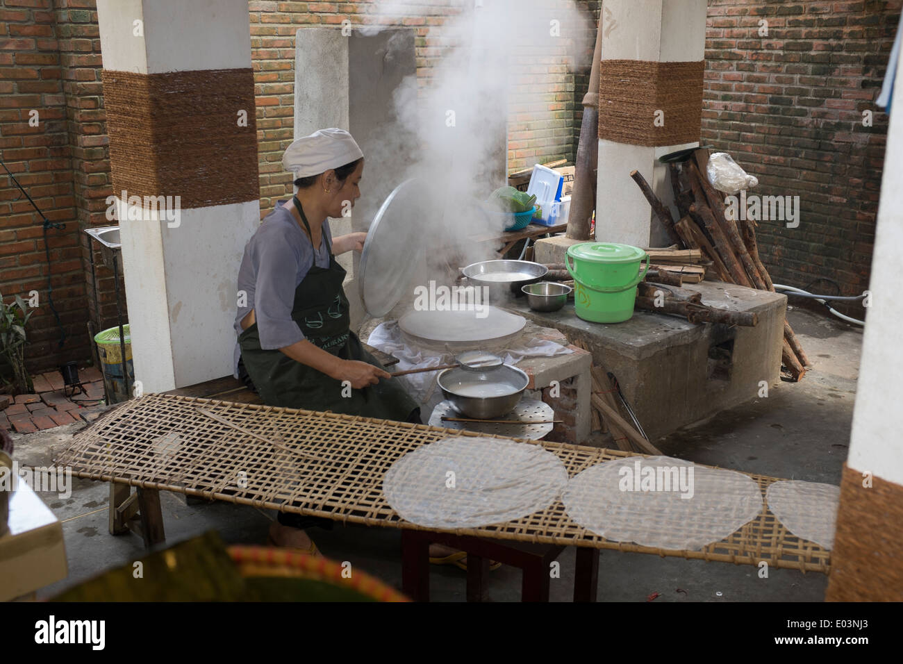 Making Rice Pancakes at The Market Restaurant and Cookery School (part ...