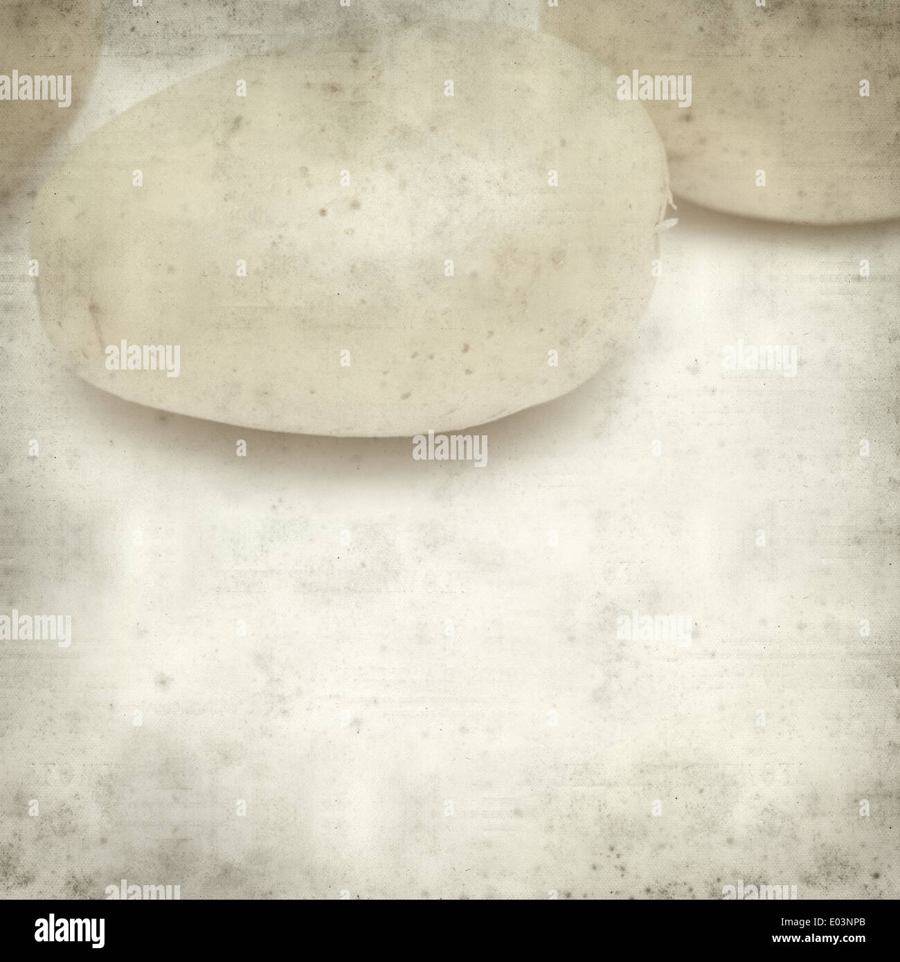 textured old paper background with new potatoes Stock Photo - Alamy
