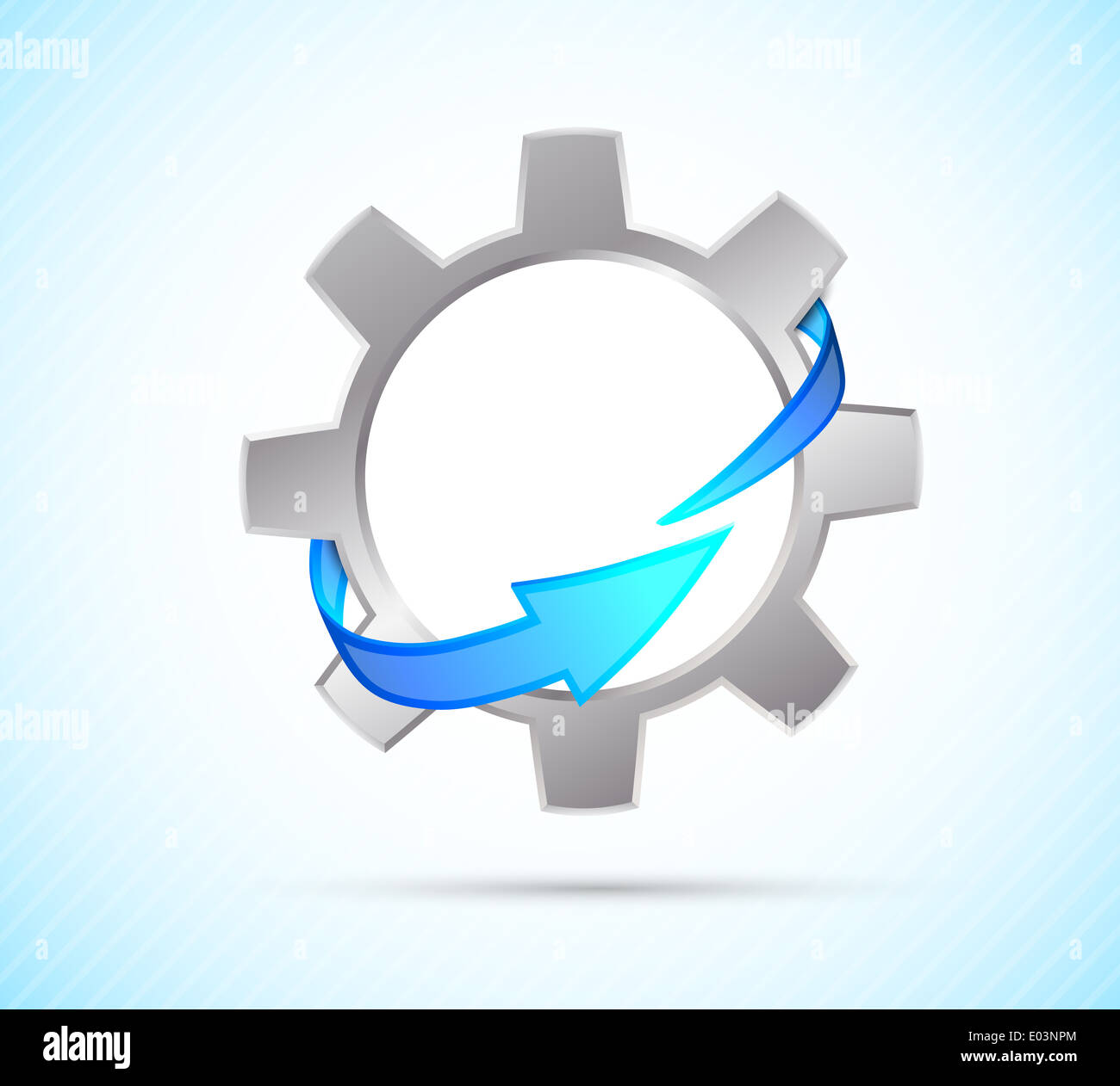 Gear with arrow. Abstract illustration Stock Photo - Alamy