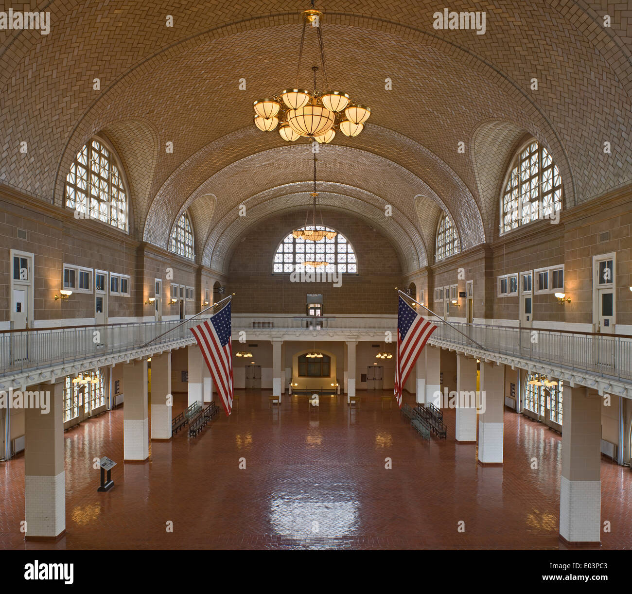 Ellis Island Registry Hall Stock Photo - Alamy