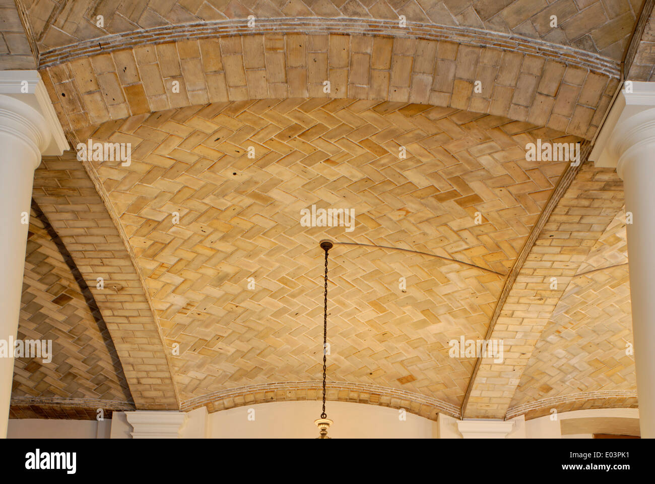 Vault with herringbone tile pattern, London Public Library Stock Photo ...