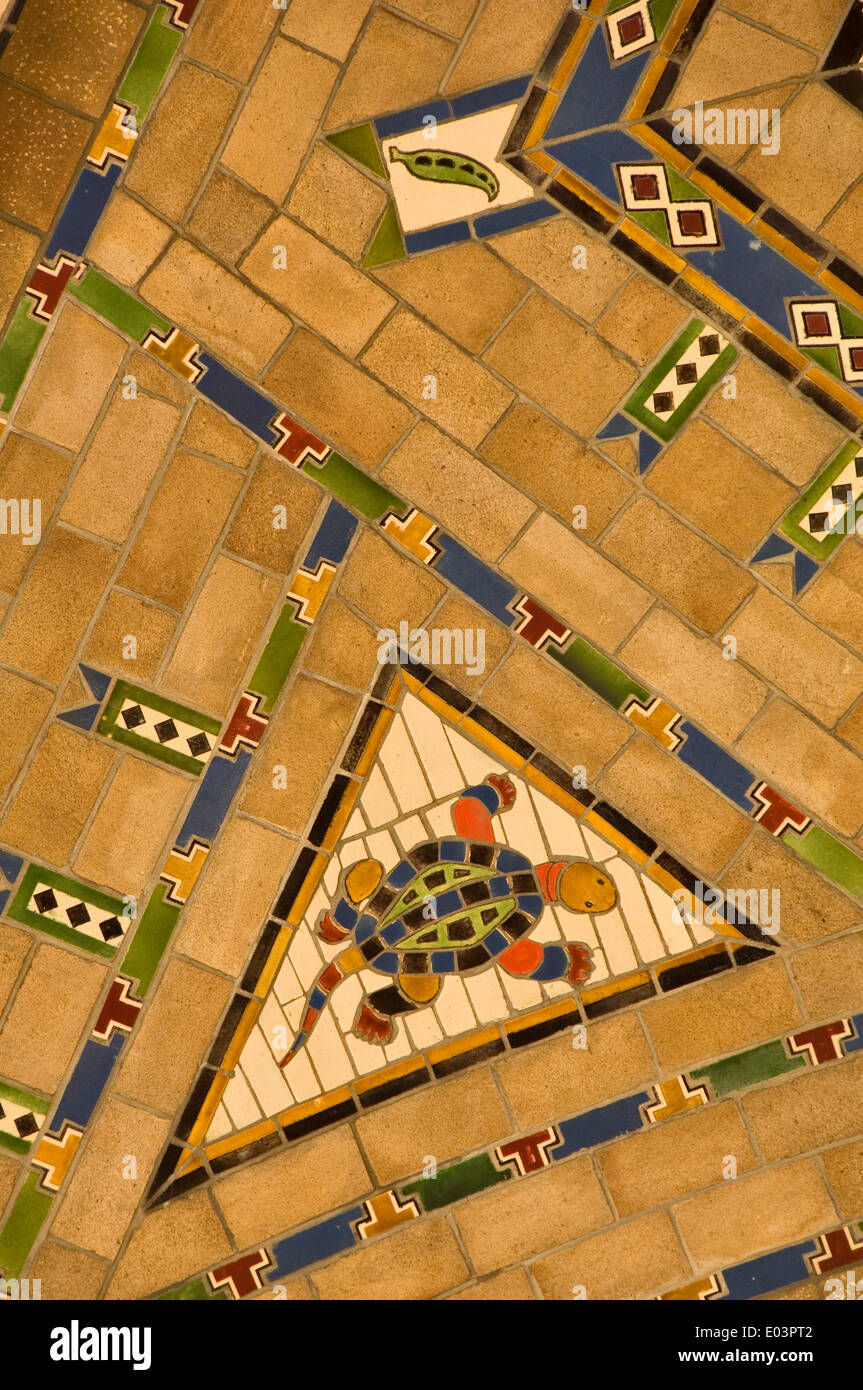 Vaulting with mosaic murals, Nebraska State Capitol, LIncoln, Nebraska ...