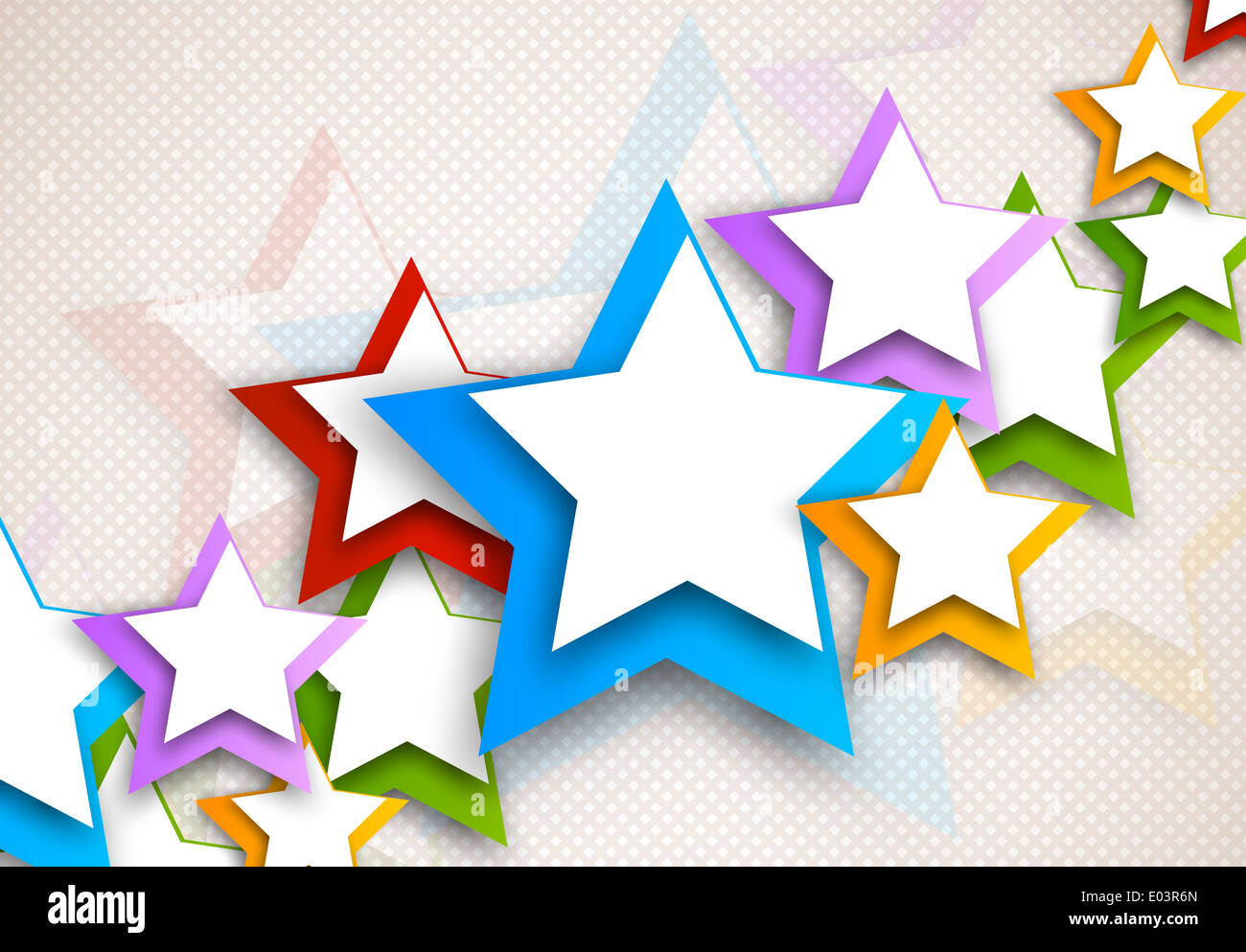 Background with colorful stars. Abstract illustration Stock Photo - Alamy