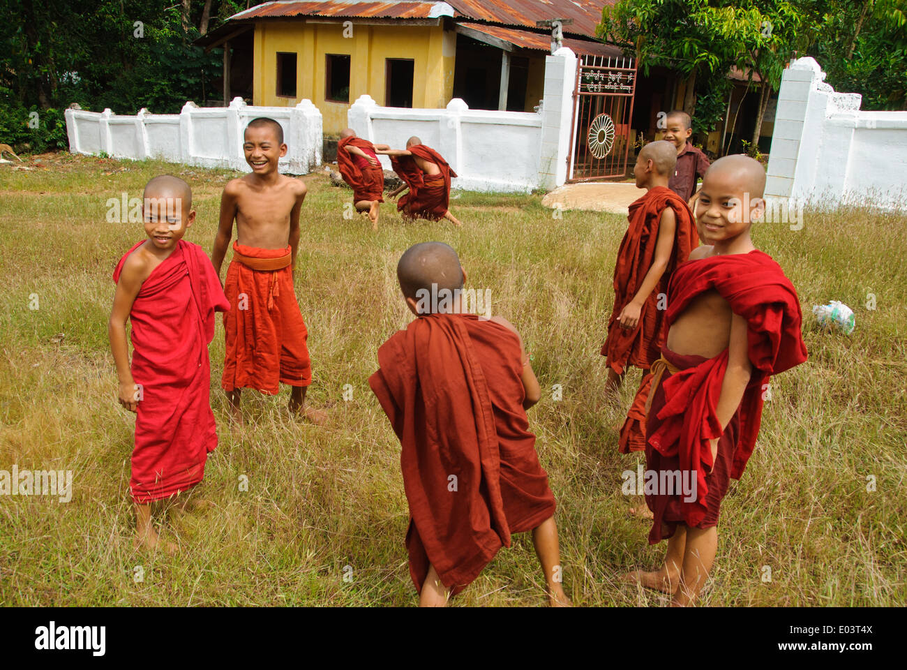 Novice monk by temple hi-res stock photography and images - Alamy