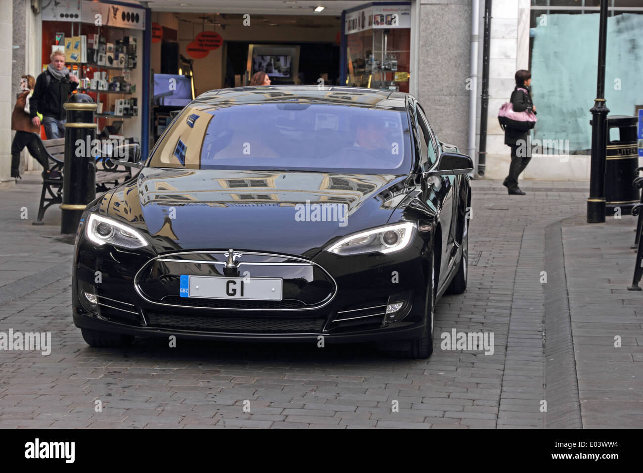 Official car of Prime Minister of Gibraltar, Tesla electric car Stock ...