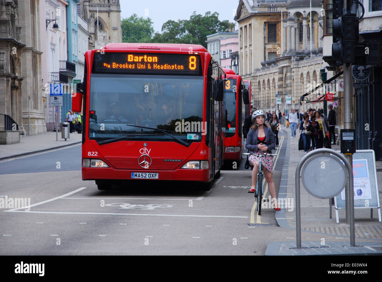 Bus in town center hi-res stock photography and images - Alamy