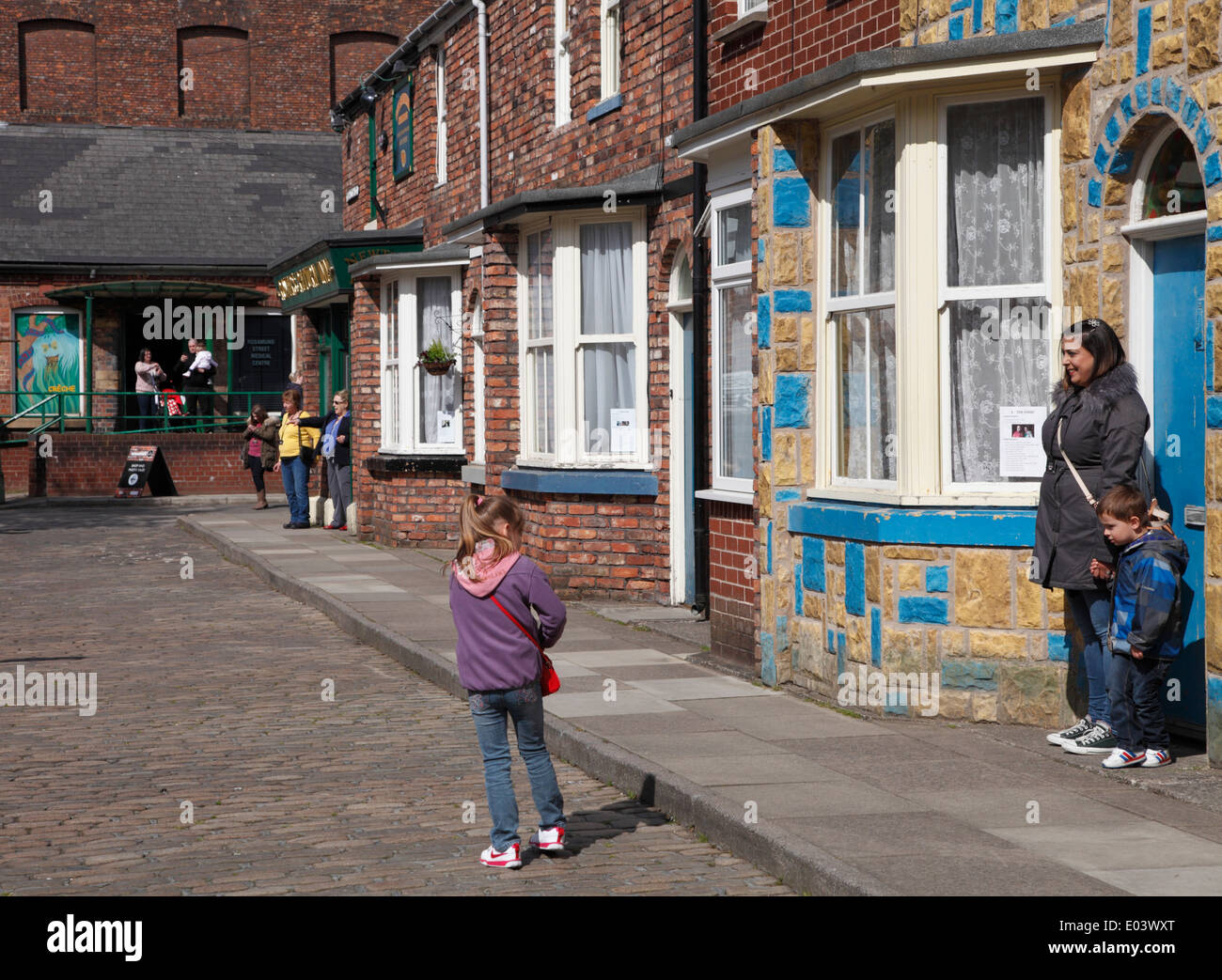 On the set of british tv soap coronation street High Resolution Stock ...