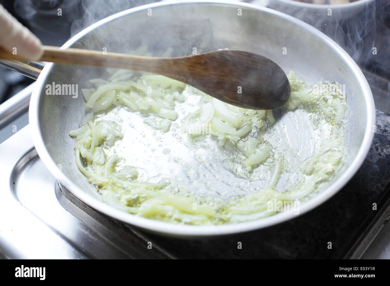 european food cooking process at the kitchen Stock Photo - Alamy