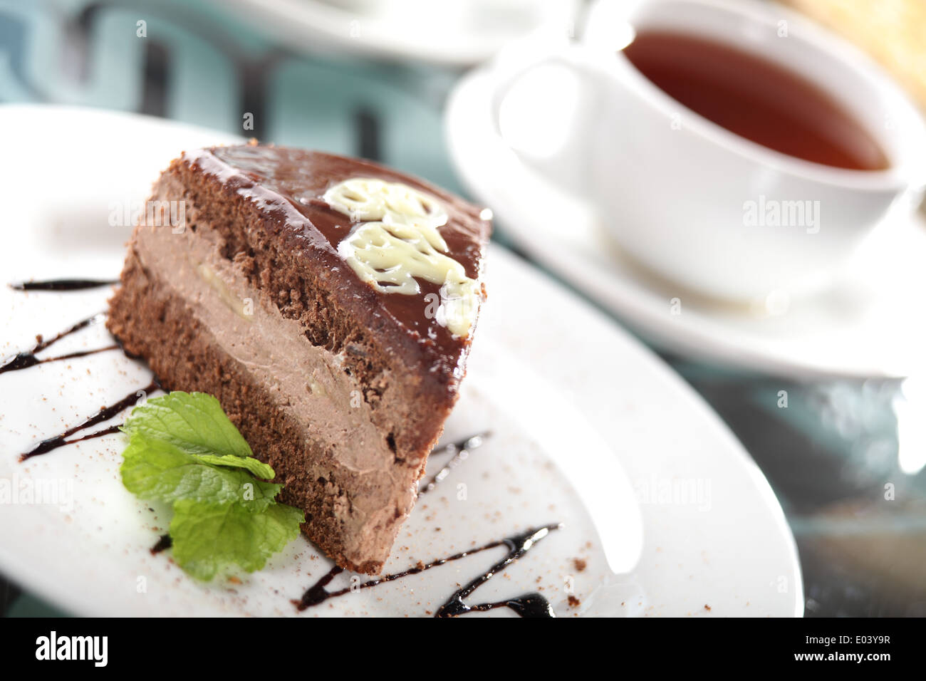 sweet and tasty cake on the dish Stock Photo - Alamy