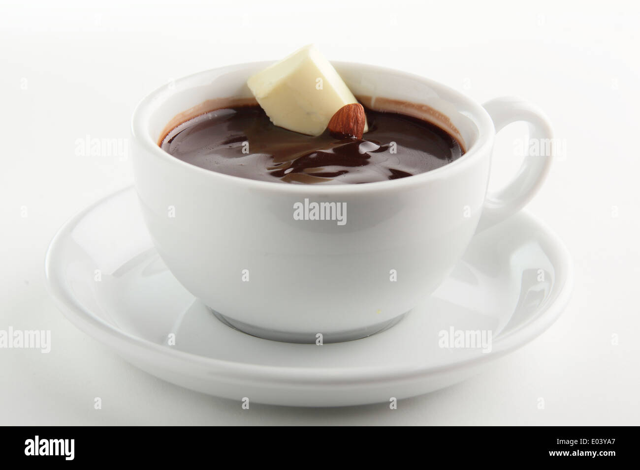 fresh hot and tasty cup of coffee on white background Stock Photo - Alamy