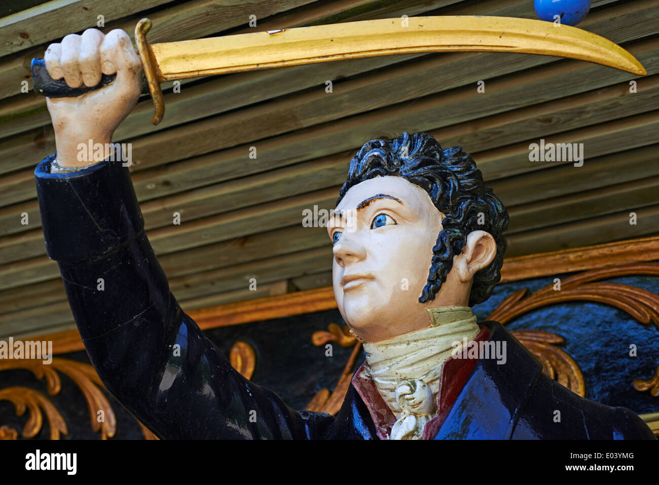 figurehead with cutlass sword at the Ships Figurehead Museum, Valhalla ...