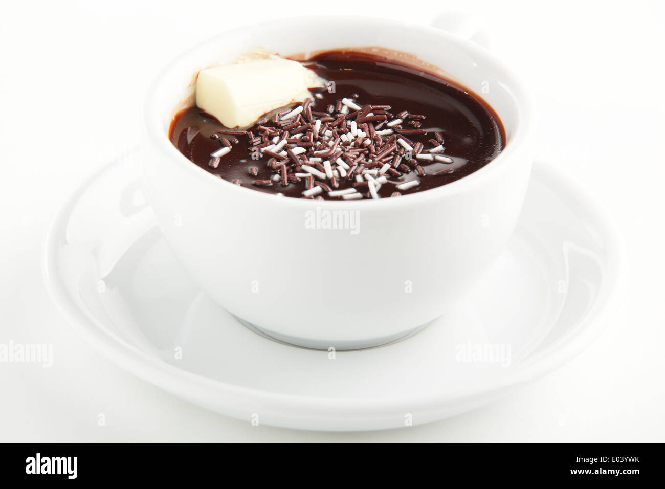 fresh hot and tasty cup of coffee on white background Stock Photo - Alamy