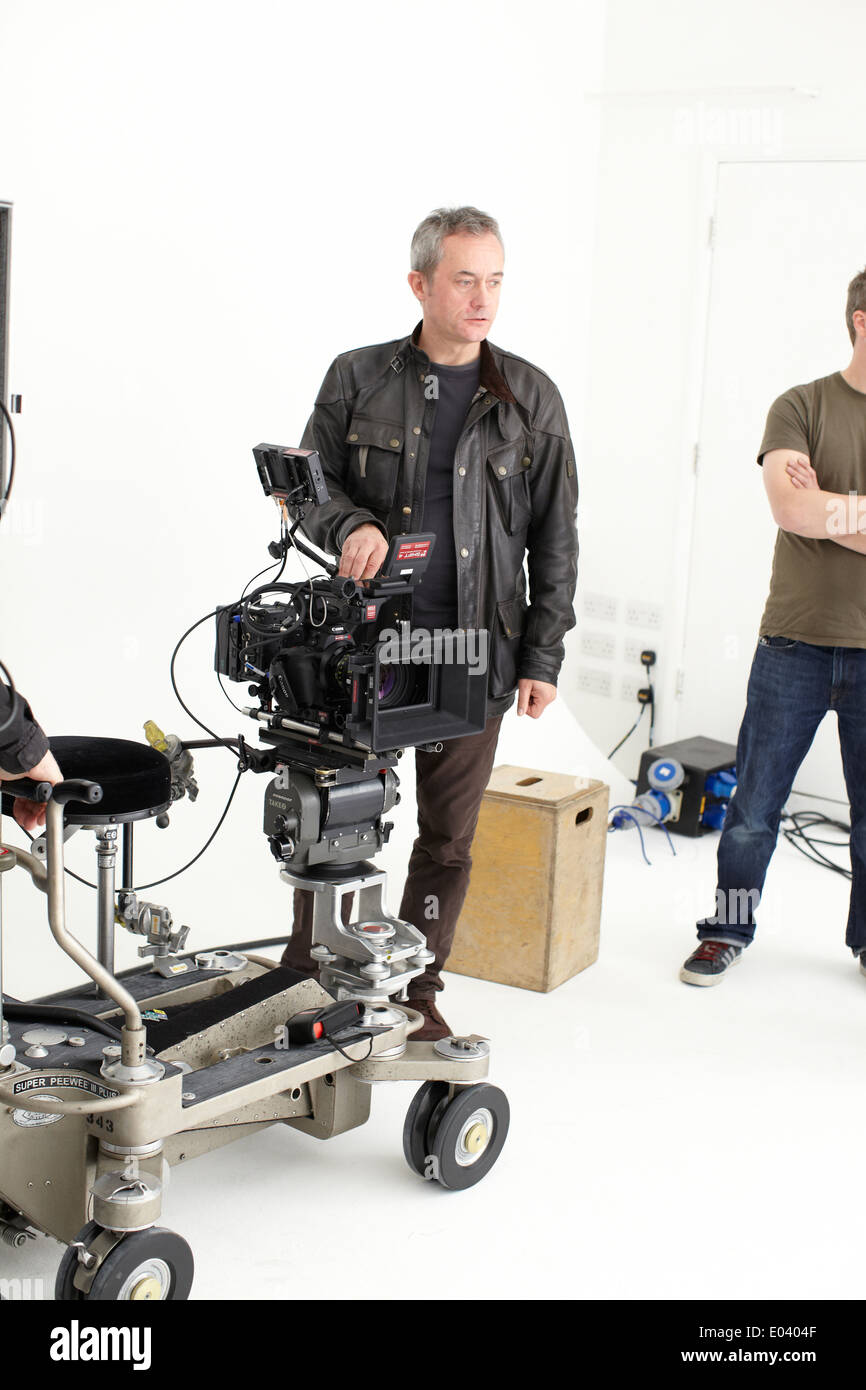 behind the scenes at a television advertisement Stock Photo - Alamy