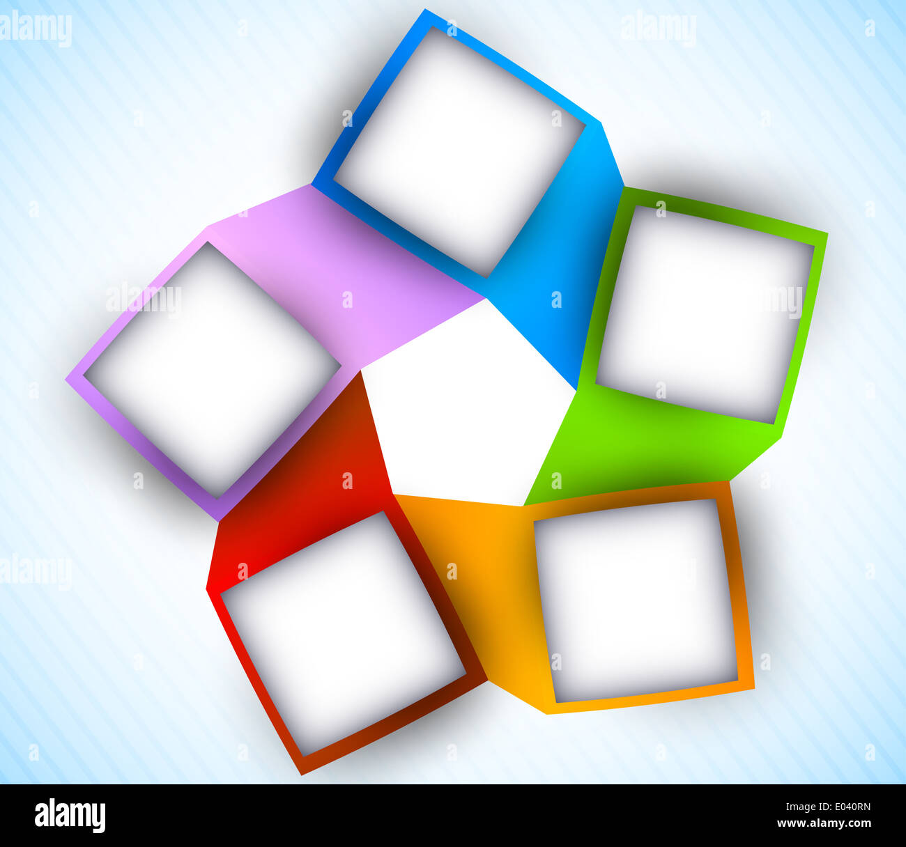 Abstract diagram with squares. Colorful illustration Stock Photo - Alamy