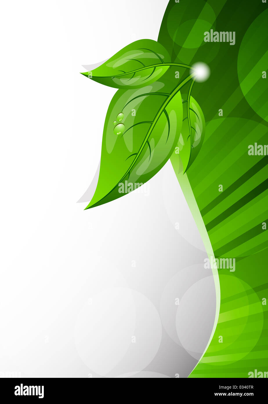 Background with leaves. Abstract illustration Stock Photo - Alamy