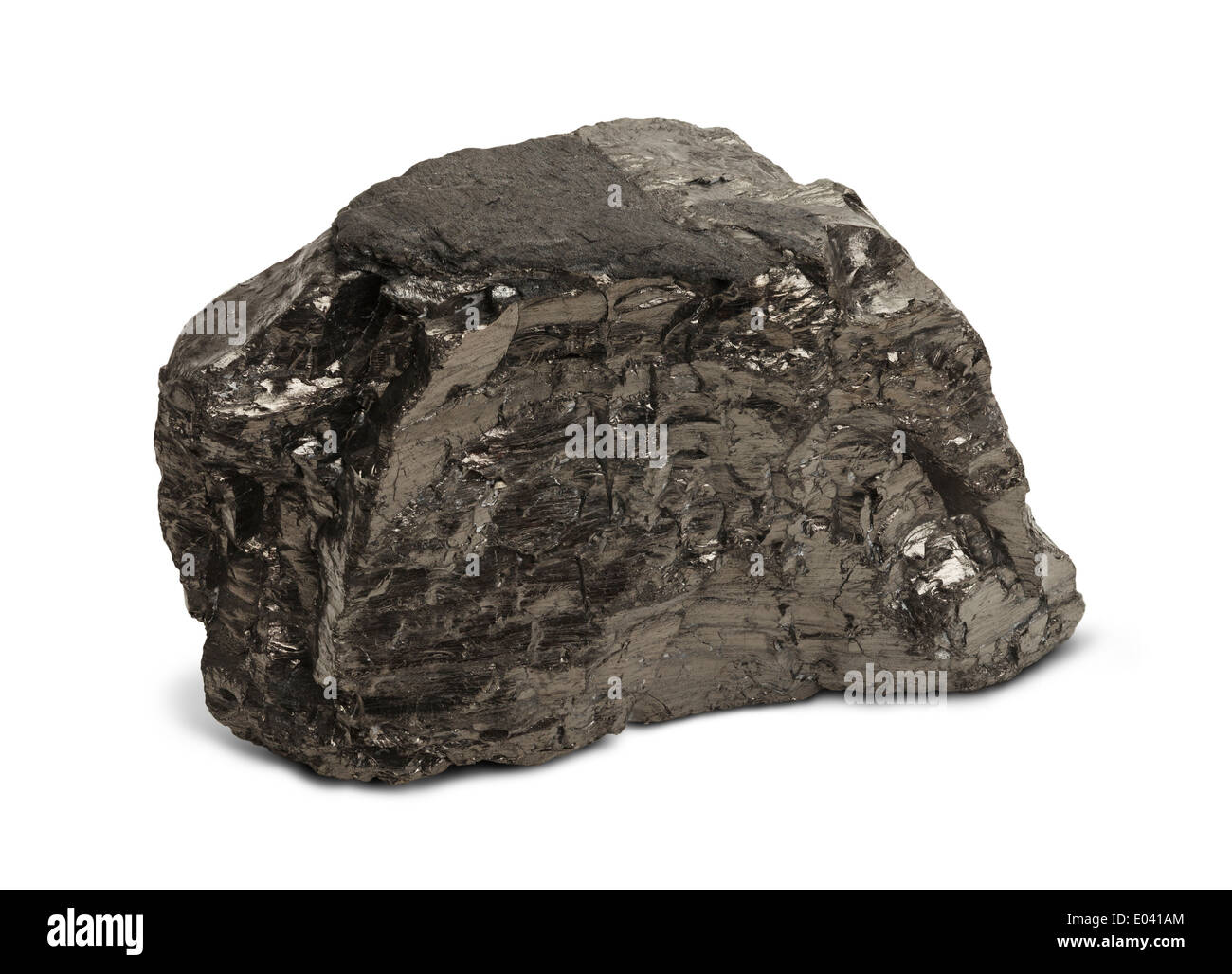 Single Piece of Black Coal Isolated on White Background Stock Photo - Alamy