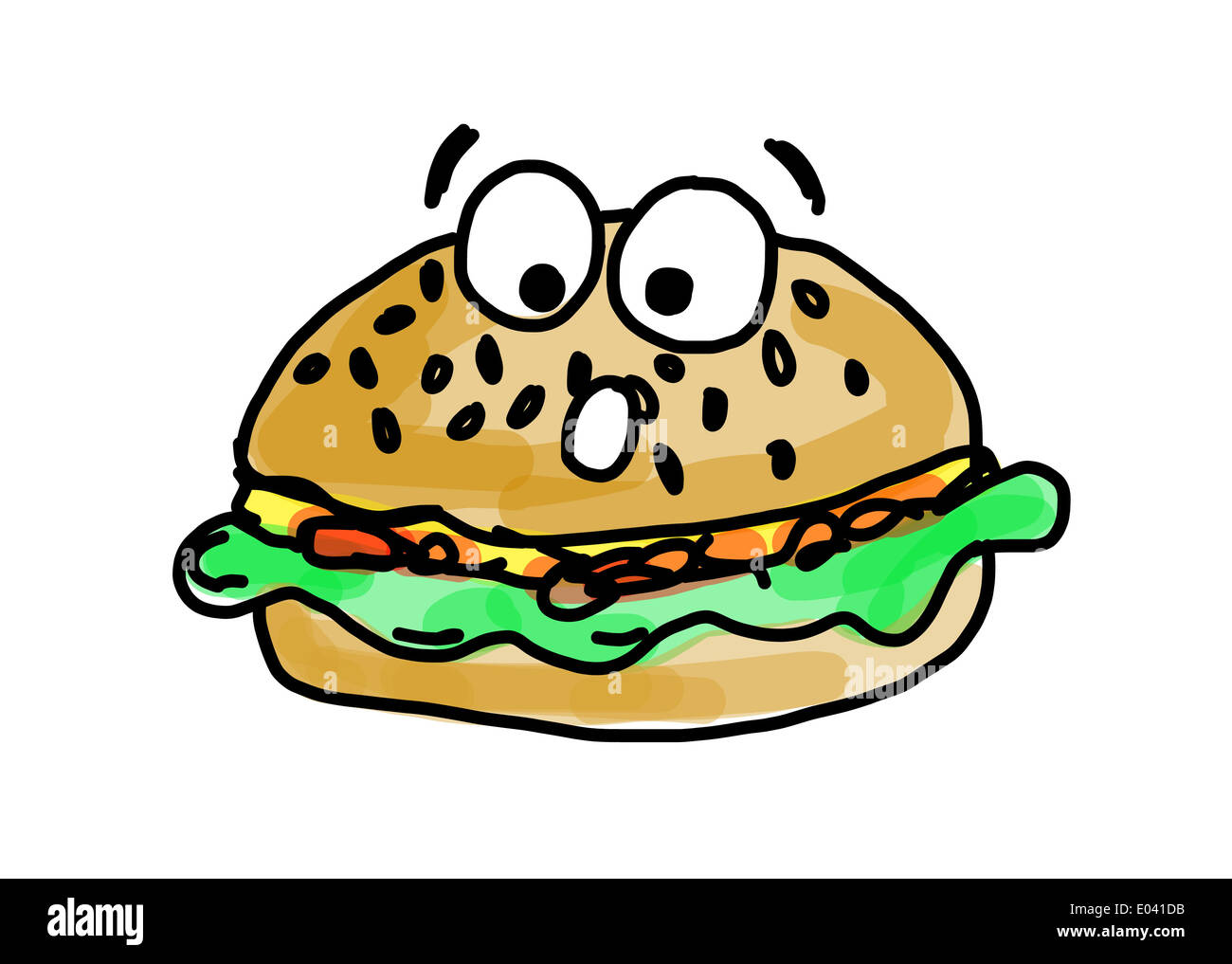 Cartoon burger hi-res stock photography and images - Alamy