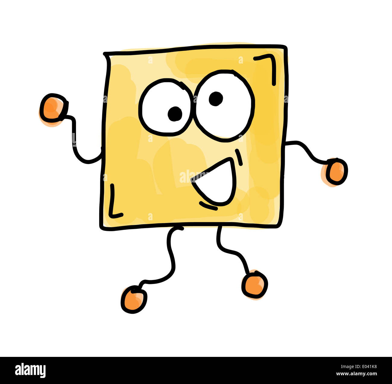 Illustration of a cartoon square Stock Photo - Alamy