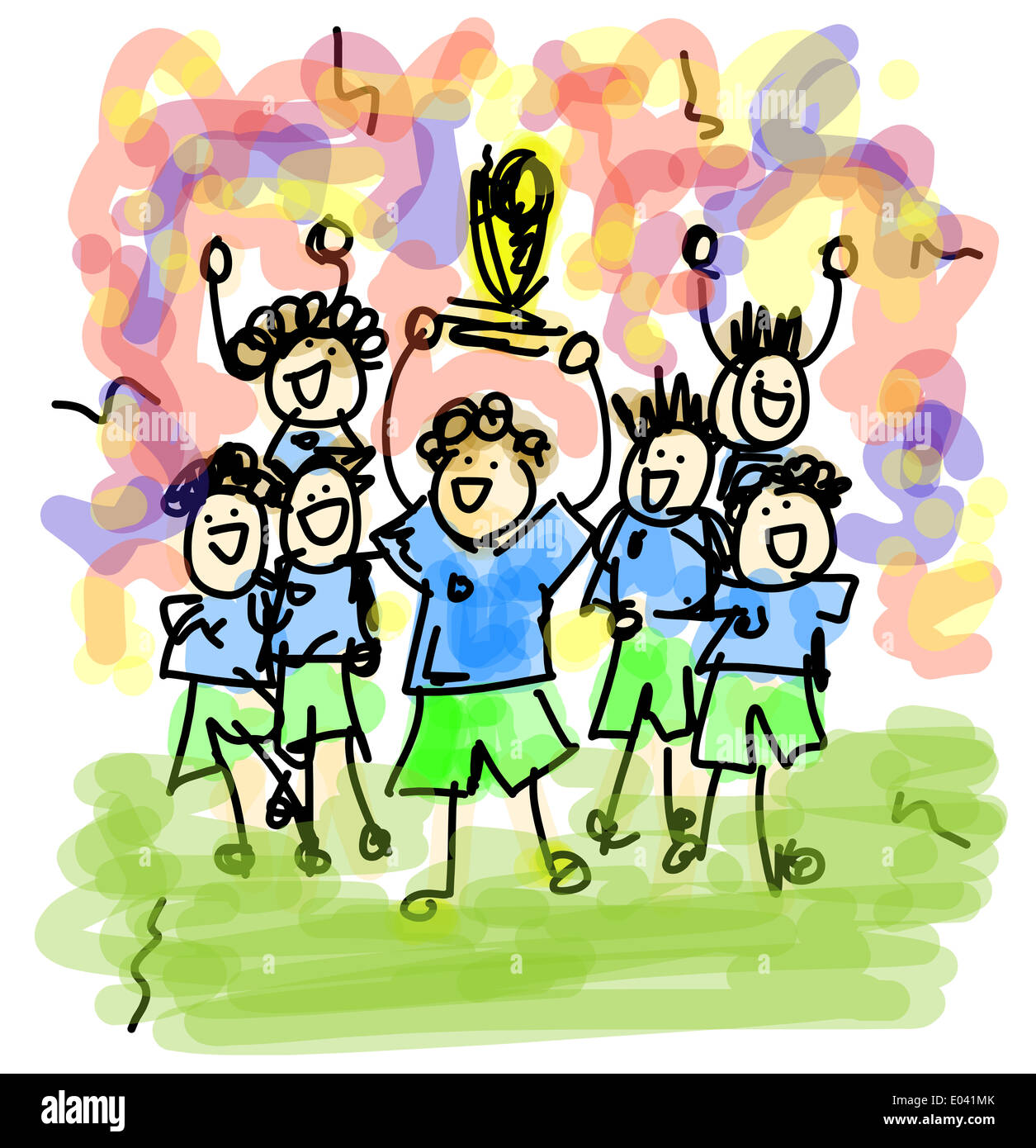 Illustration of football World Cup winners Stock Photo - Alamy
