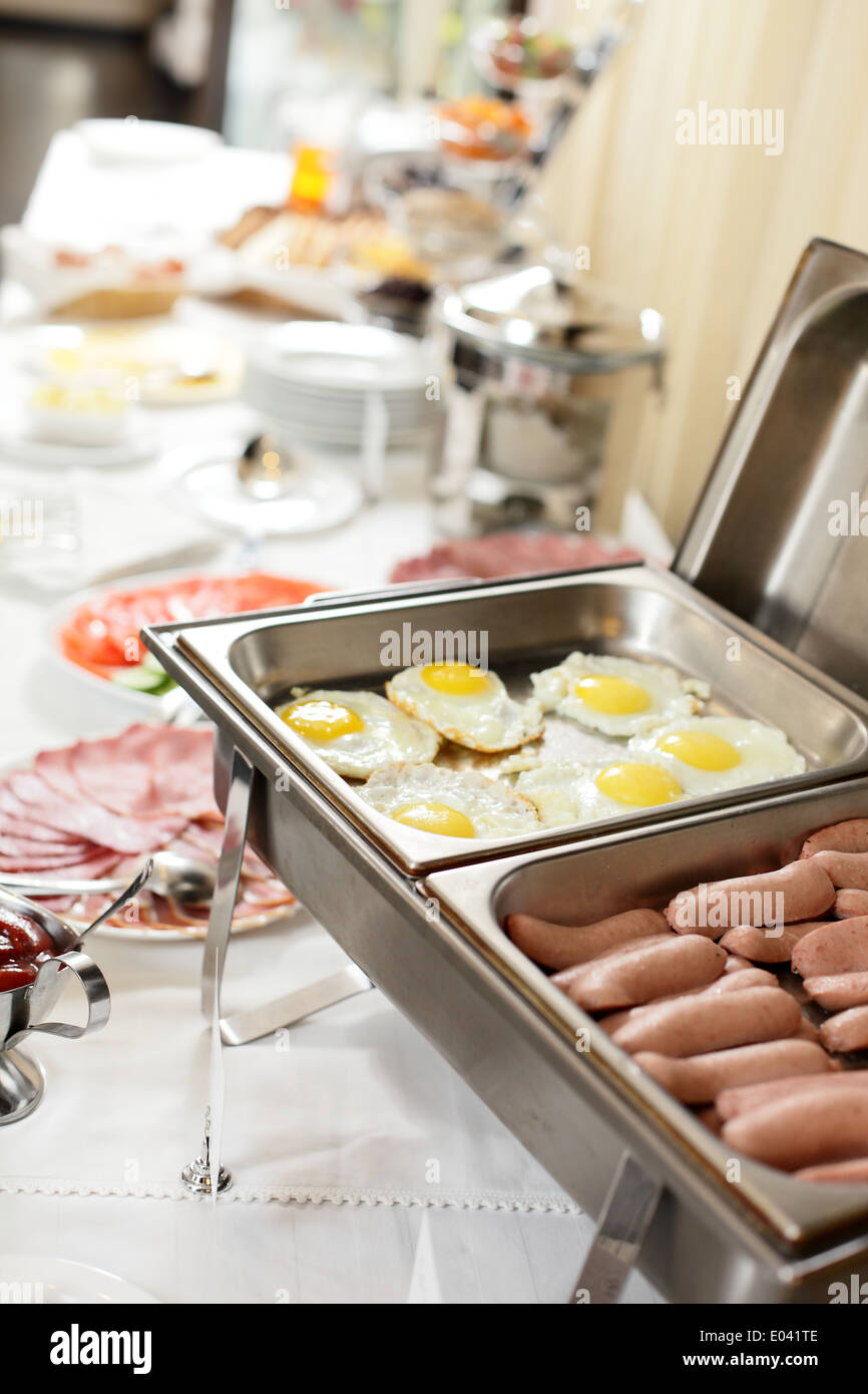 light table at restaurant with different tasty food Stock Photo - Alamy