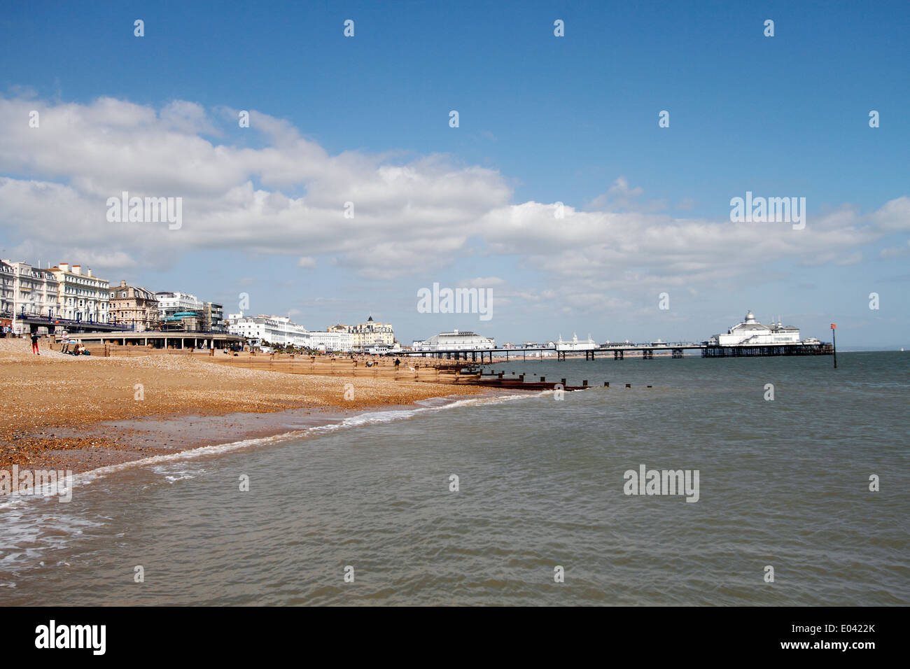 The Sea front at Eastbourne looking towards the Pier Stock Photo - Alamy
