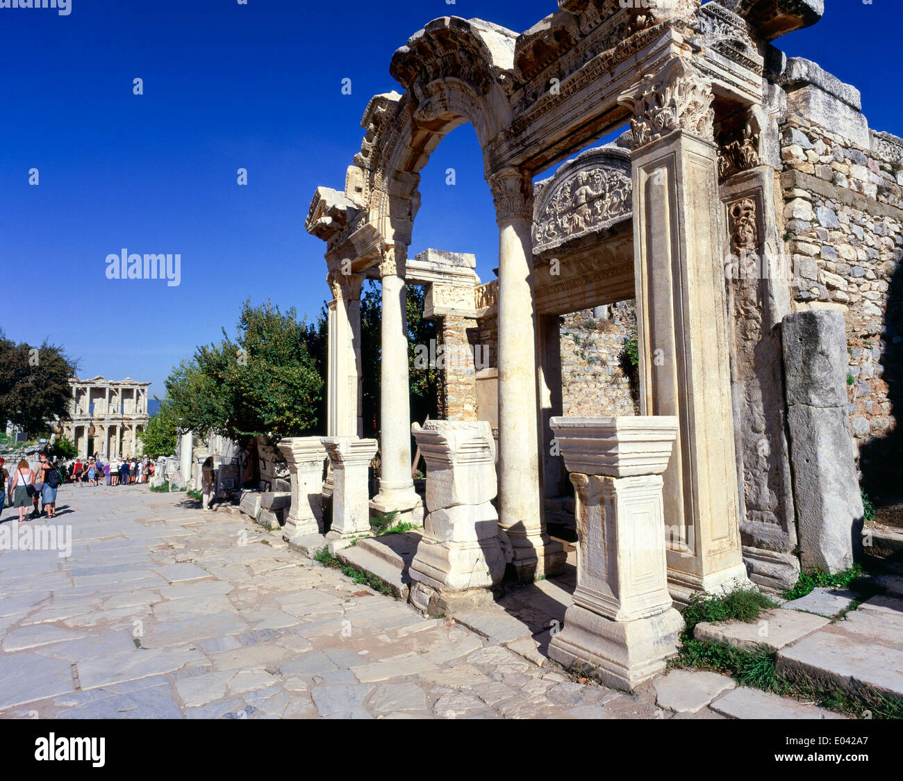 the Temple of Hadrian and Library of Celsus on the Curetes Way ancient ...